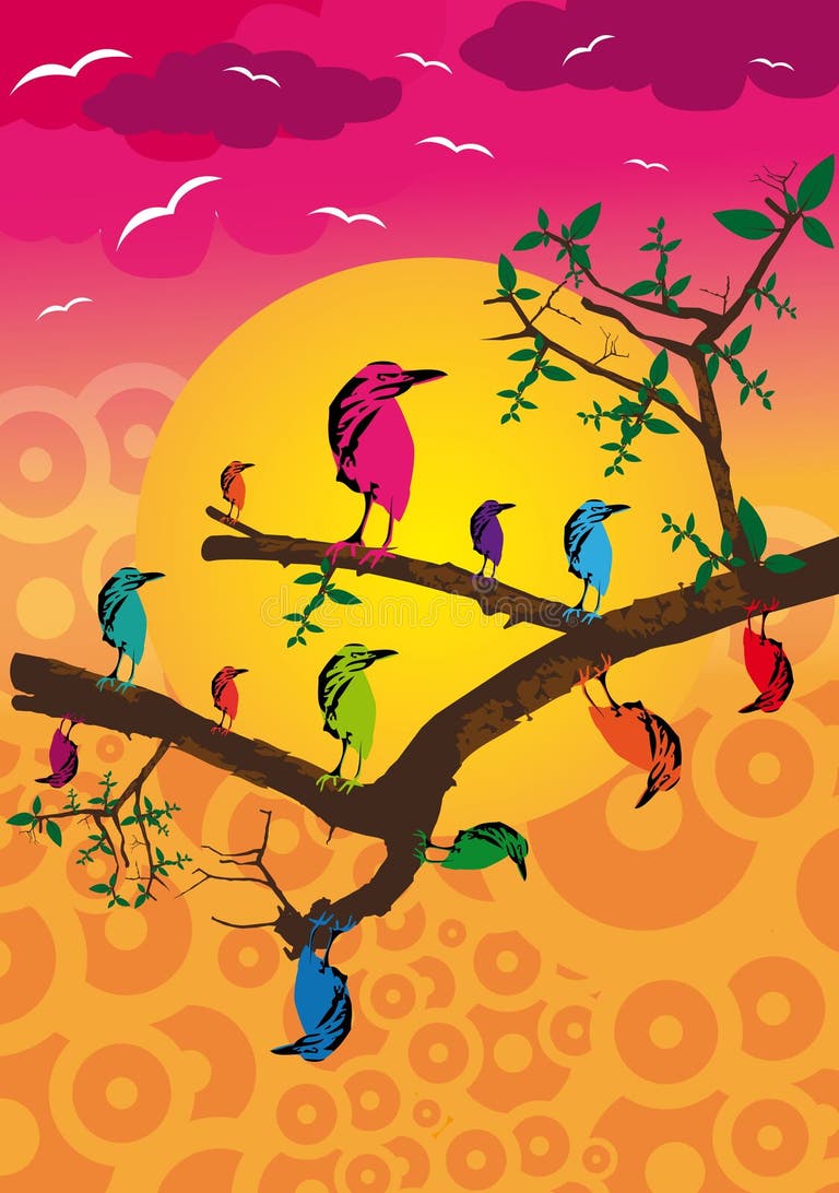 Funky Birds Stock Illustrations – 1,061 Funky Birds Stock Illustrations ...