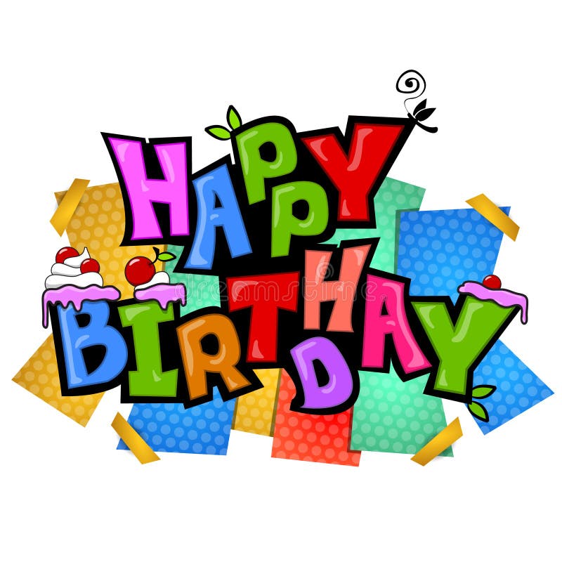 Birthday cake stock vector. Illustration of doodle, celebrate - 34617562