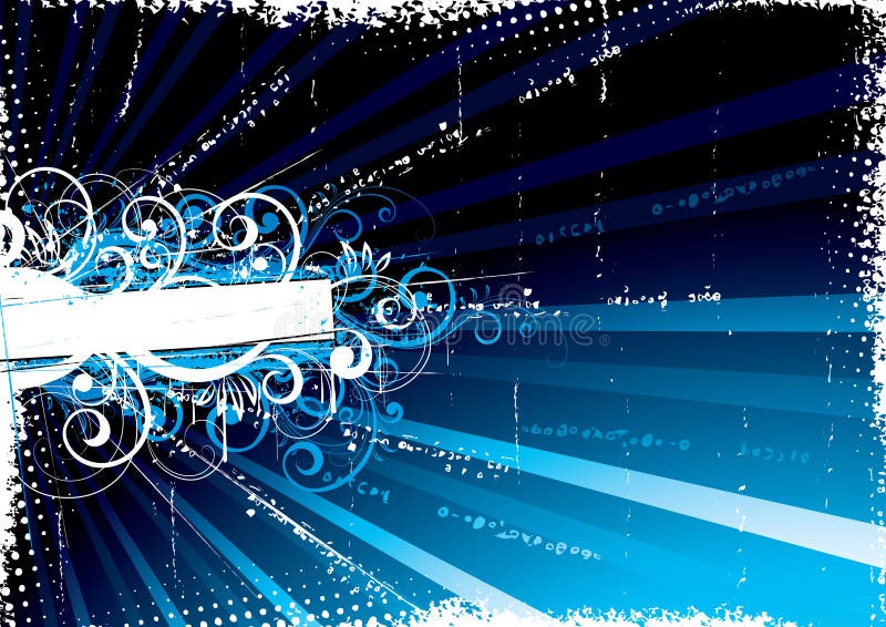 Funky blue background stock vector. Illustration of black - 8881563