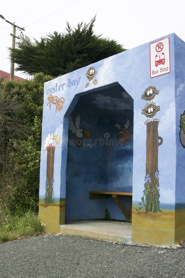 Funky Bus Stop 3 stock image. Image of facility, shelter - 5008571