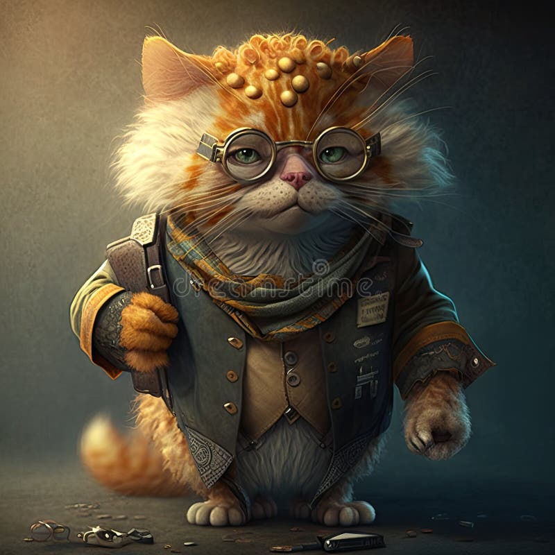 Funky catjitsu dude stock illustration. Illustration of comic - 279667958