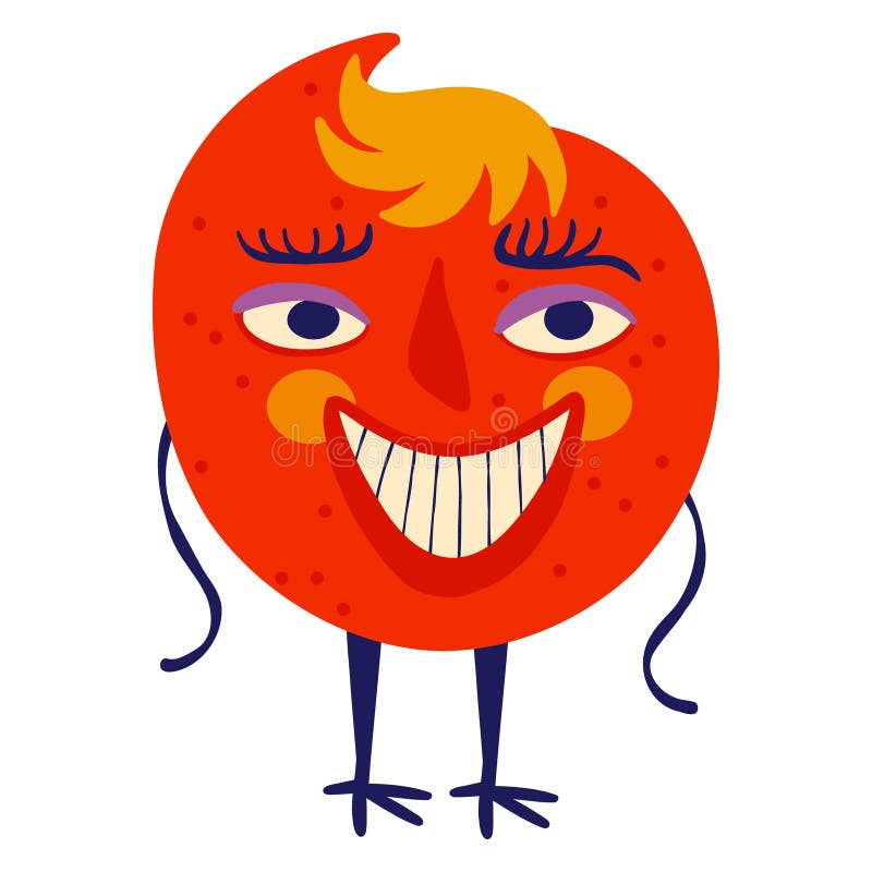 Funky Character with an Smile Muzzle, an Illustration in a Modern ...