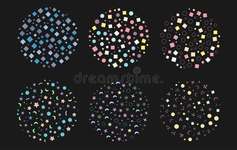 Funky Color of Rounded Circular Shapes - Bunch of Circular Shapes Stock ...