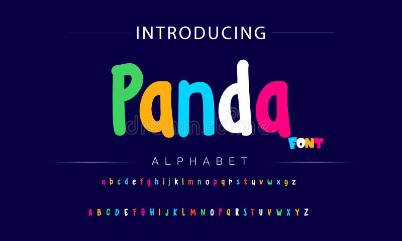 Funky Colorful Cartoon Font Type. Vector Alphabet Stock Illustration ...