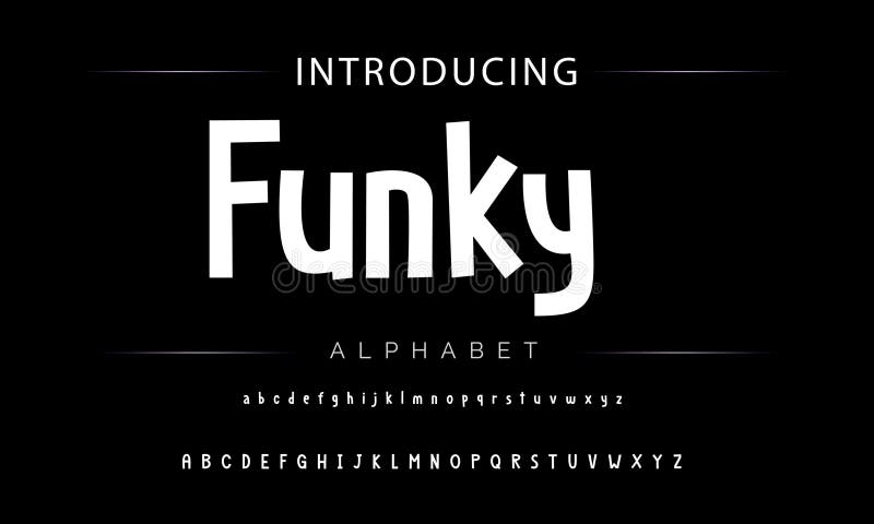 Funky Colorful Cartoon Font Type. Vector Alphabet Stock Illustration ...
