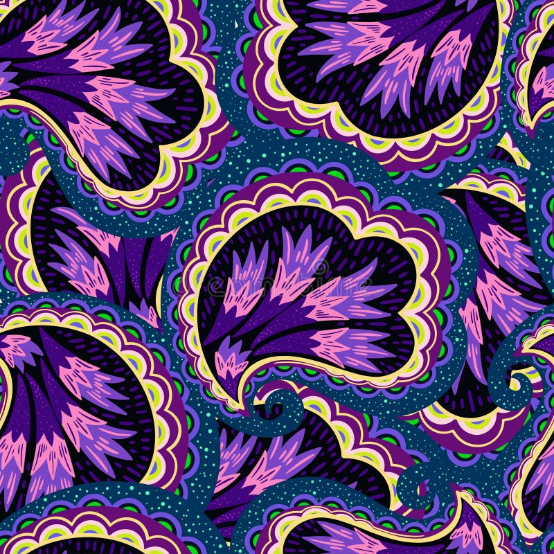 Funky Colorful Seamless Psychedelic Texture for Decoration and Design ...