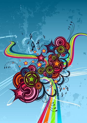 Funky Colour Abstract stock illustration. Illustration of summer - 3813596