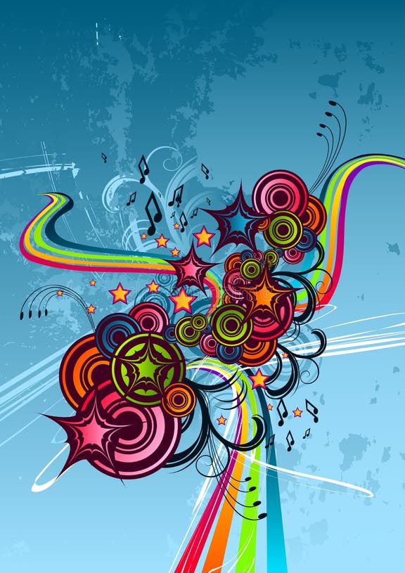 Funky Colour Abstract stock illustration. Illustration of summer - 3813596