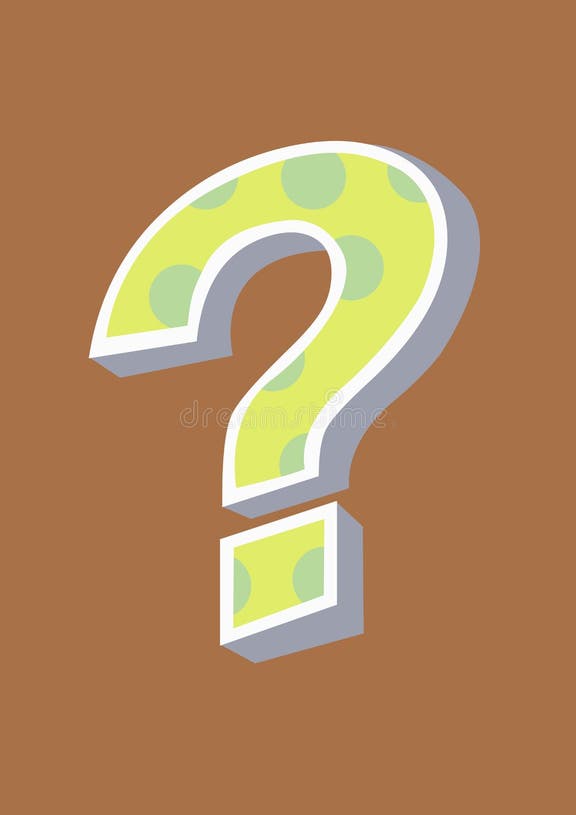 Funky cool question mark stock illustration. Illustration of yellow ...