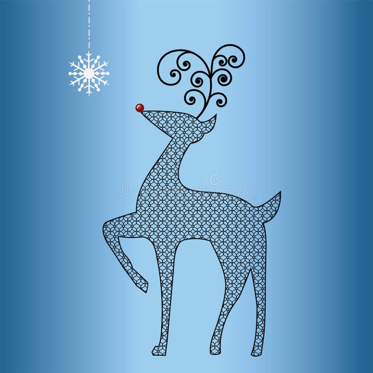 Funky Cutout Pattern Reindeer Stock Vector - Illustration of luxury ...