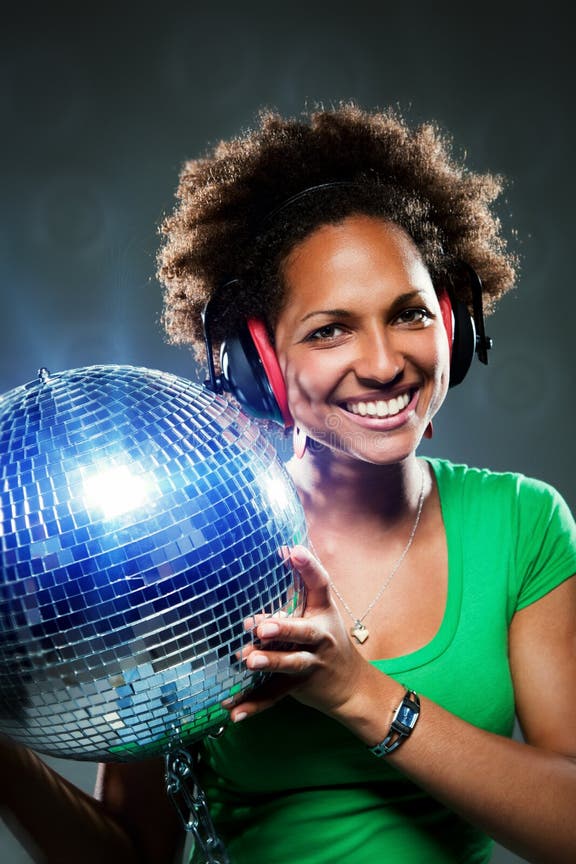 Funky Disco Girl stock photo. Image of curly, adult, party - 24482448