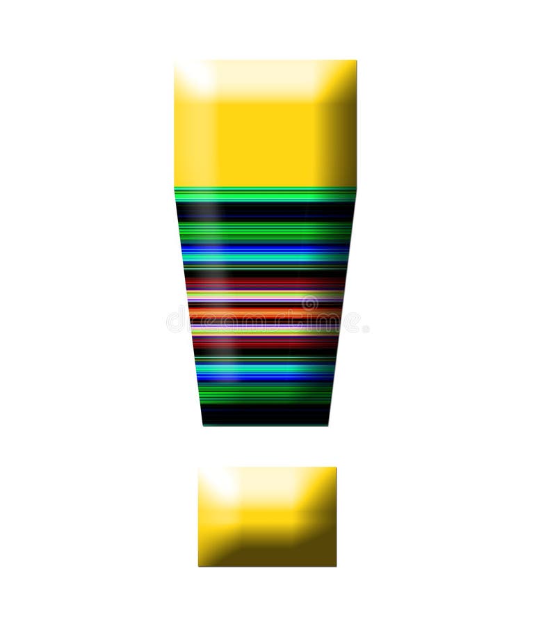 Funky exclamation mark stock illustration. Illustration of funky - 6901769