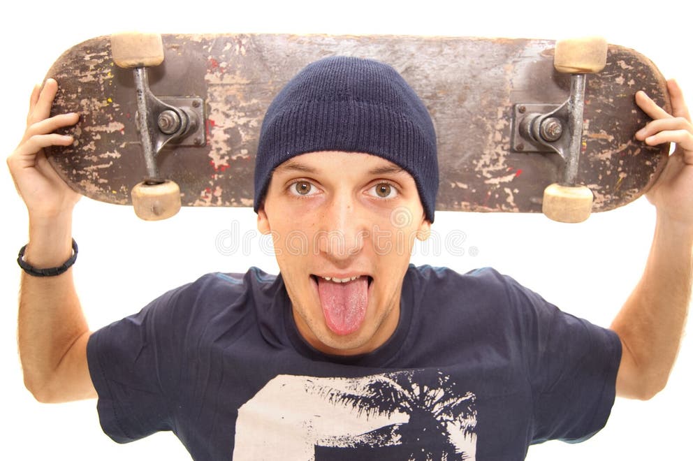 Funky face skater stock image. Image of people, face - 10734693