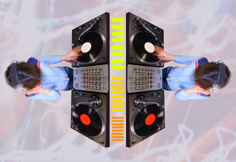 Funky female dj pattern stock photo. Image of audio, female - 505398