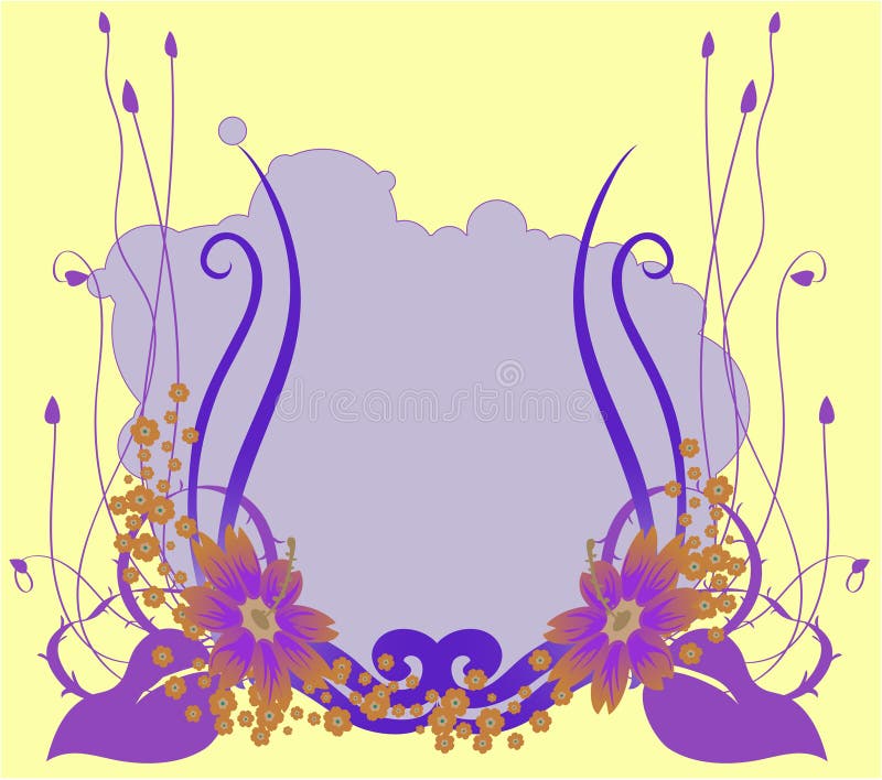 Funky flowers stock vector. Illustration of floral, elegance - 12088398