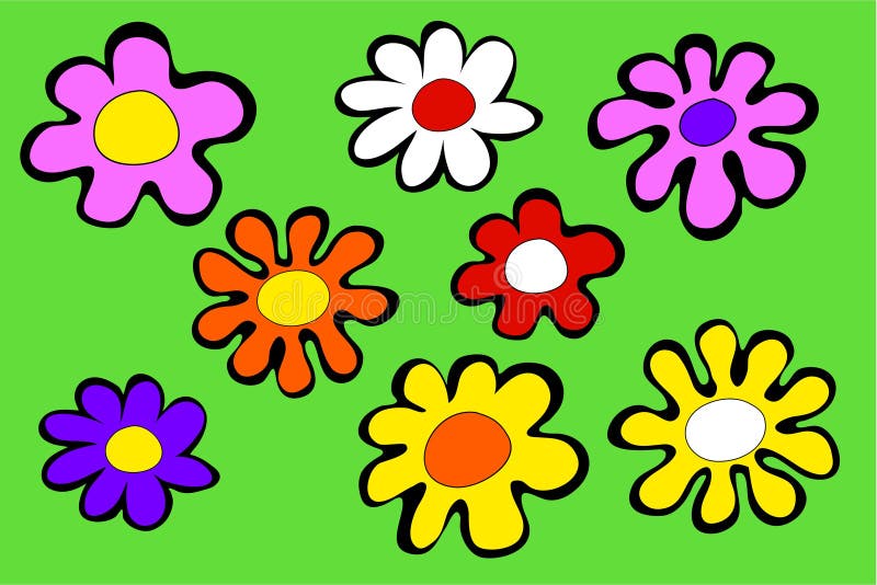 Funky Flowers stock image. Image of colors, decoration - 181549