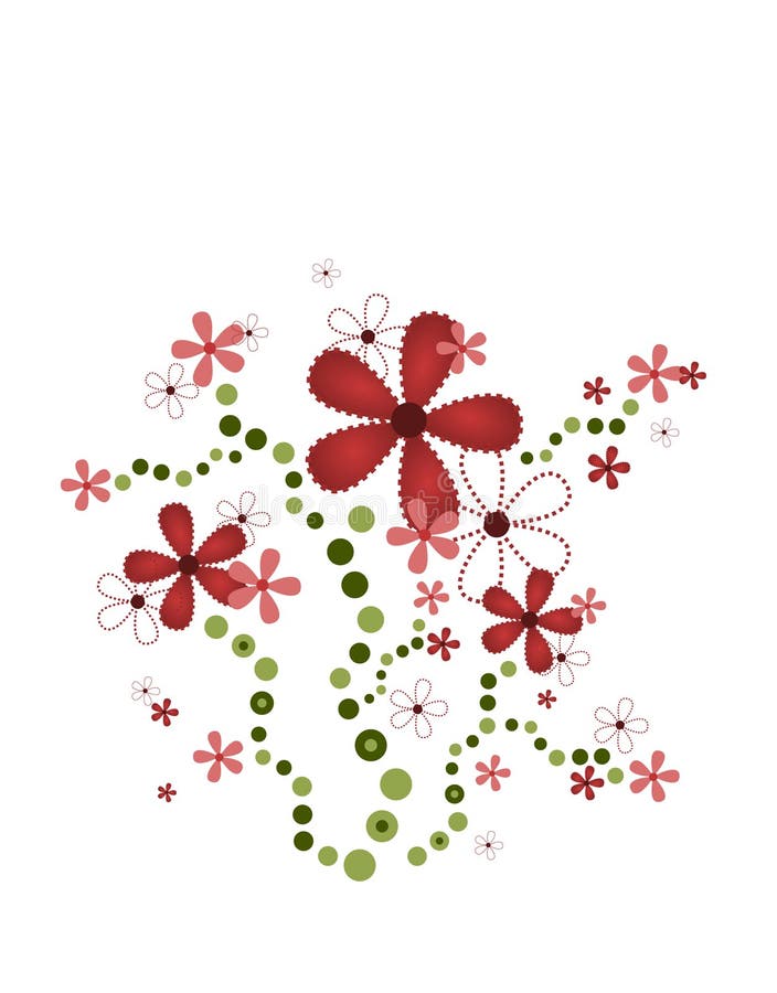 Funky flowers stock vector. Illustration of daisy, ornament - 1848287