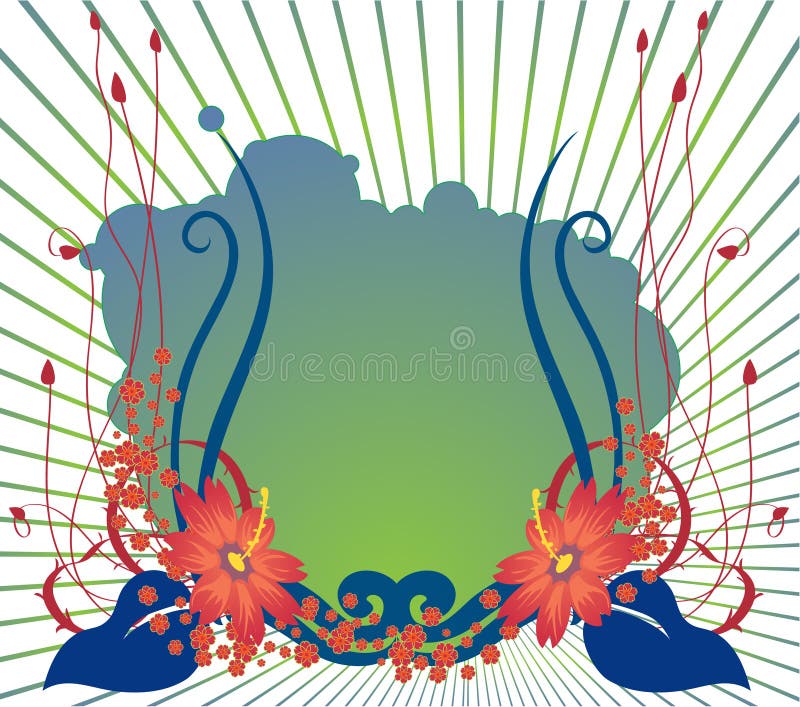 Funky flowers stock vector. Illustration of filigree - 19003758