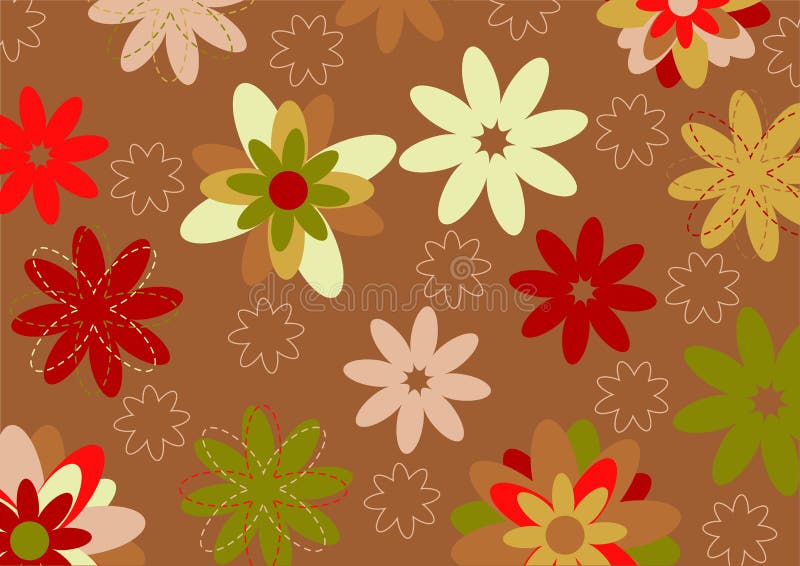 Funky flowers stock vector. Illustration of daisy, ornament - 1848287