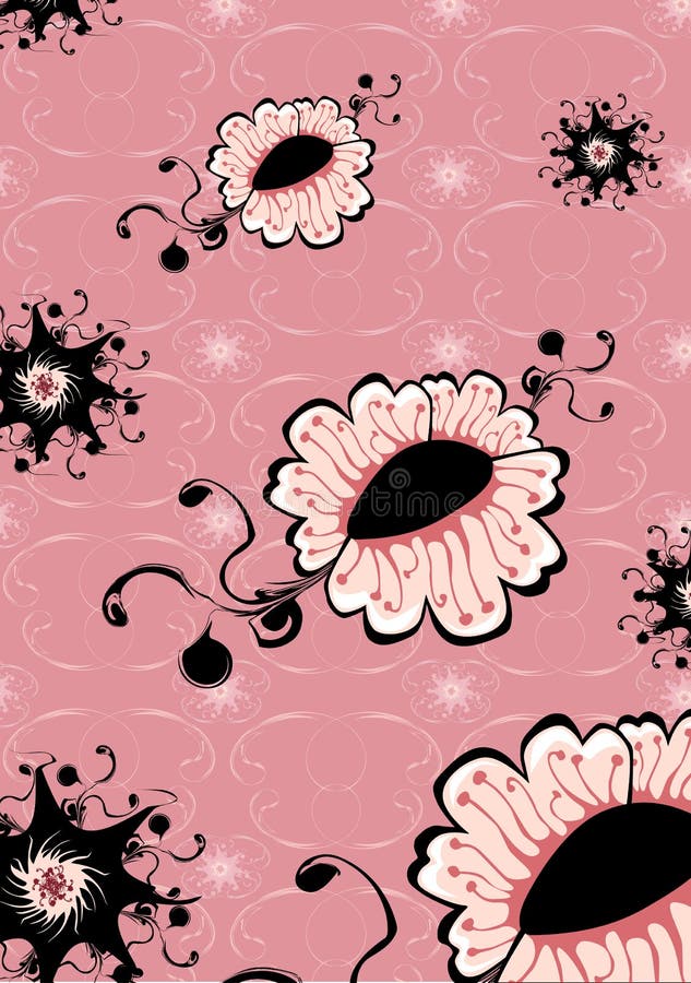 Funky flowers stock vector. Illustration of leaf, curve - 7356730