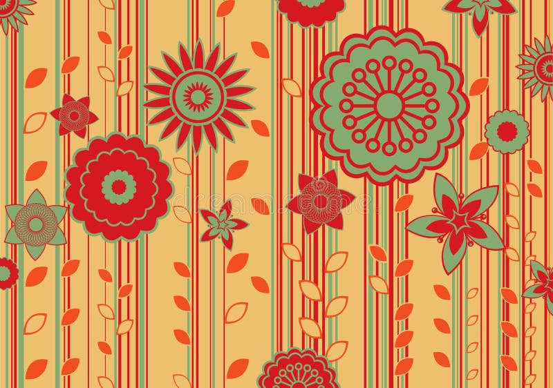 Funky Flowers Frame stock illustration. Illustration of backgrounds - 99691