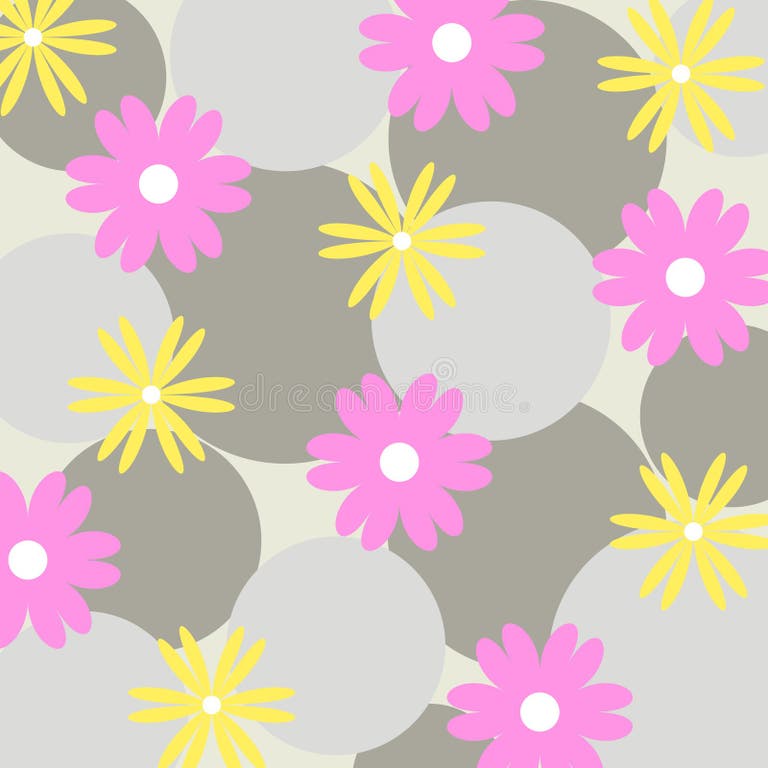 Funky flowers - Vector stock vector. Illustration of artistic - 4240446