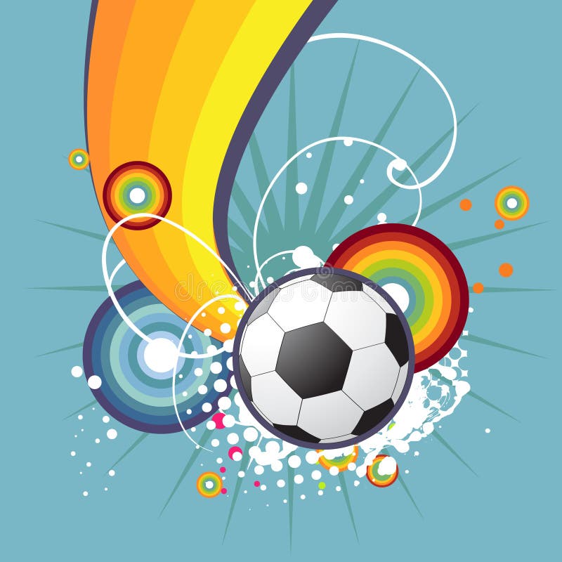 Funky football design stock vector. Illustration of design - 13619734