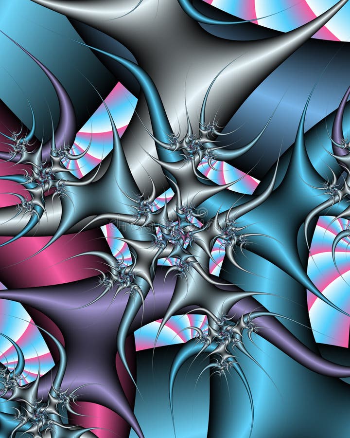 Funky Fractal stock illustration. Illustration of satin - 97801