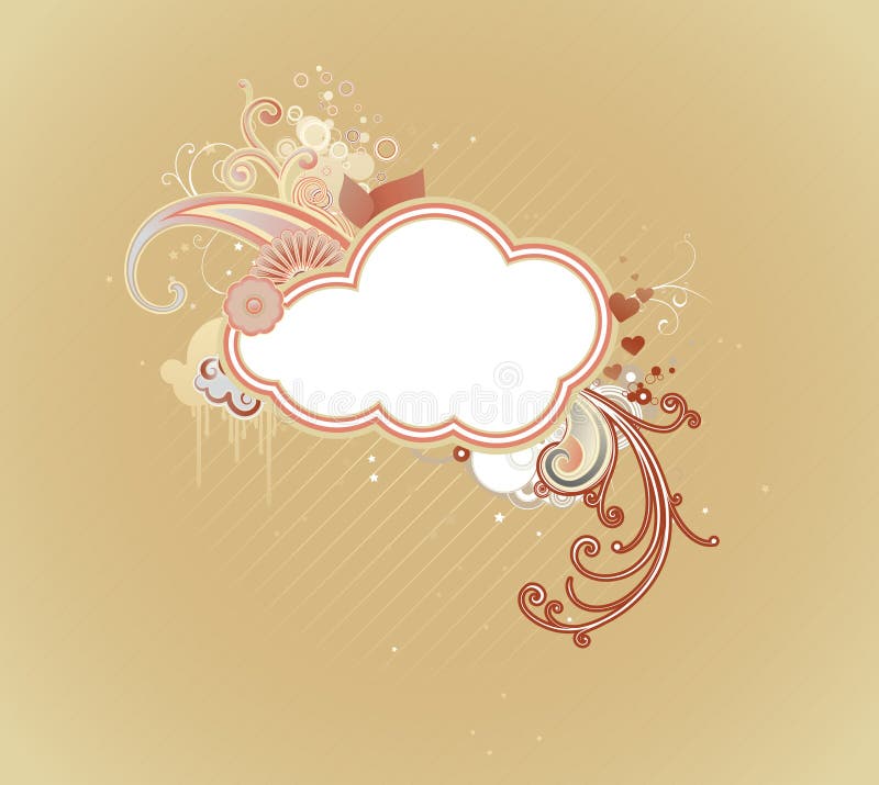 Funky frame stock vector. Illustration of shape, petal - 8177058