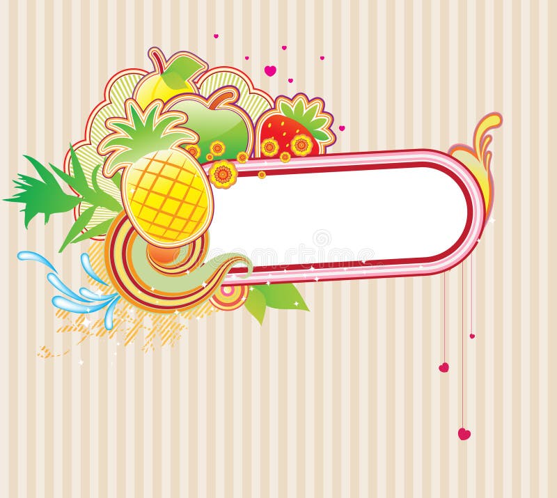 Funky frame stock vector. Illustration of colored, floral - 8192934