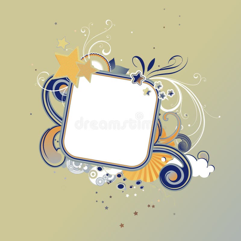 Funky frame stock vector. Illustration of decoration, banner - 8512482