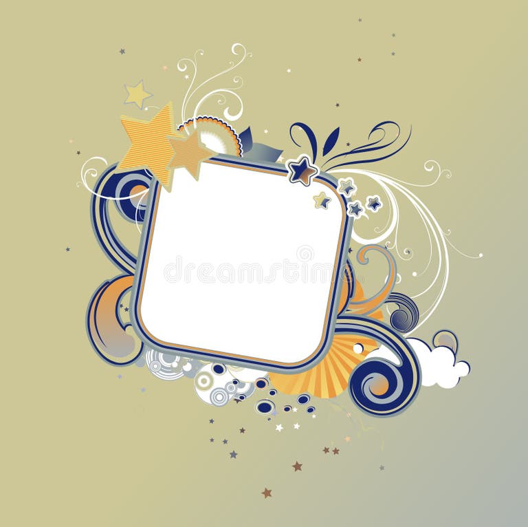 Funky frame stock vector. Illustration of decoration, banner - 8512482