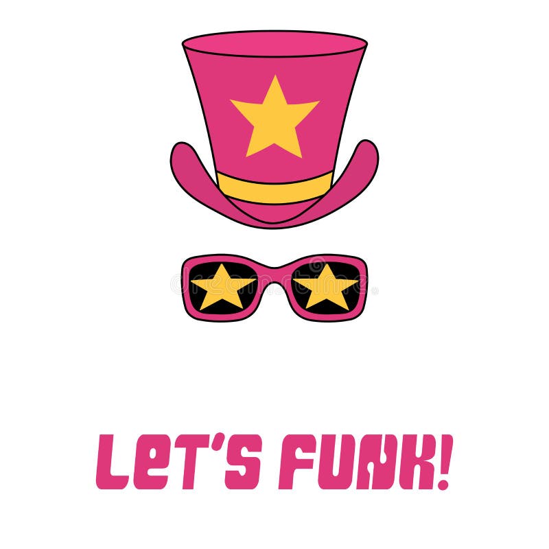 Funky hat and glasses stock vector. Illustration of hand - 107117744