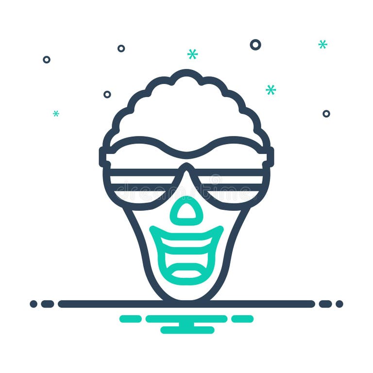 Mix Icon for Funky, Mohawk and Hipster Stock Vector - Illustration of ...