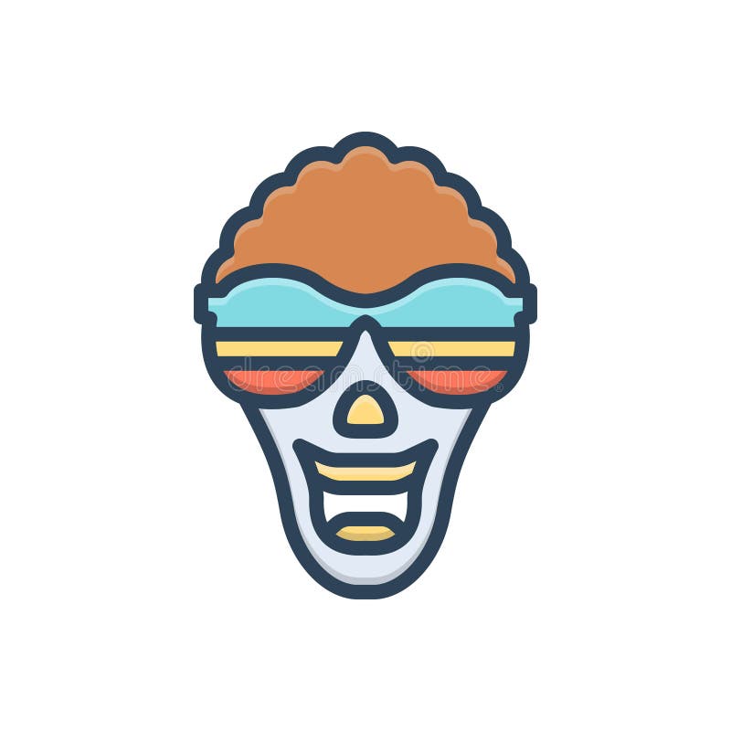 Color Illustration Icon for Funky, Mohawk and Hipster Stock ...