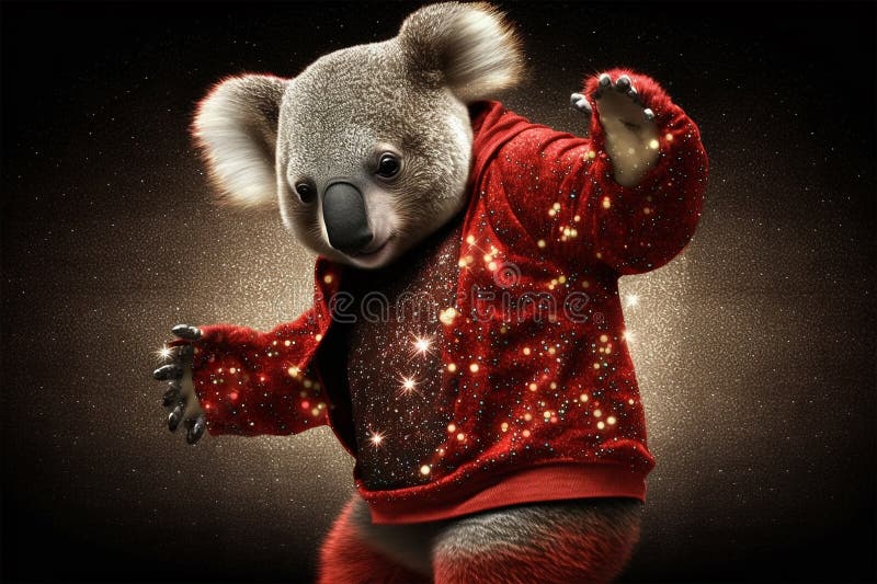 Funky Koala Dancing at the Night Club Party. Generative AI Stock ...