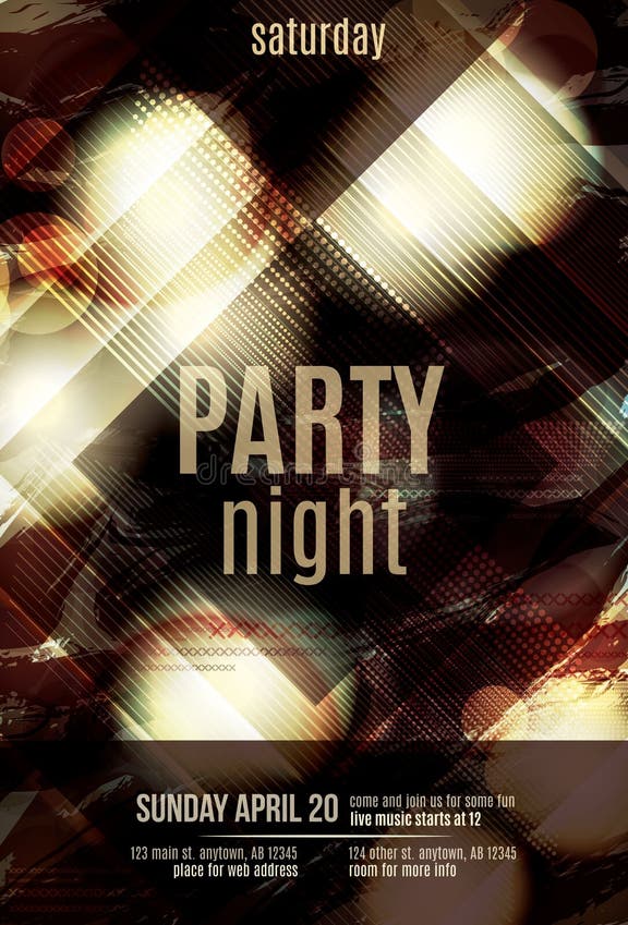 Funky Light Effect Abstract Flyer Template Stock Vector - Illustration ...