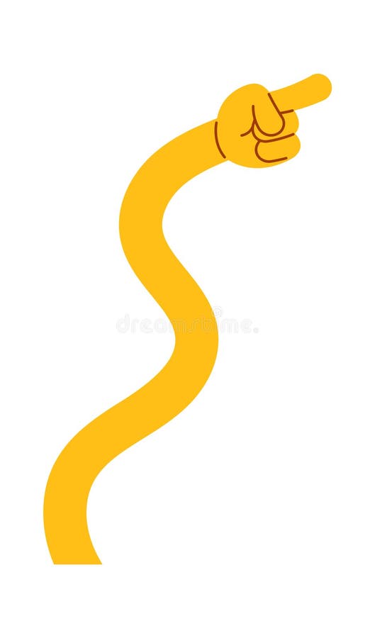 Funky Long Hand Pointing Sign Stock Vector - Illustration of pointing ...