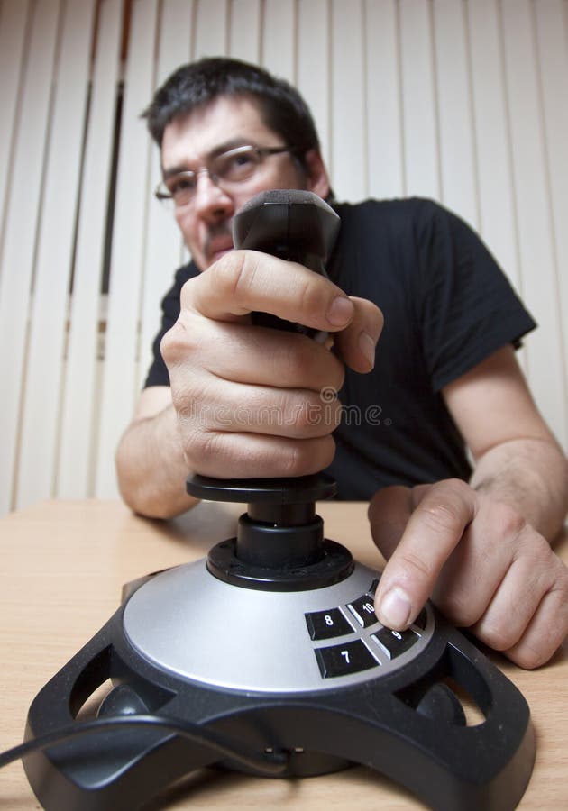 Funky man with a joystick stock photo. Image of afro - 29303328
