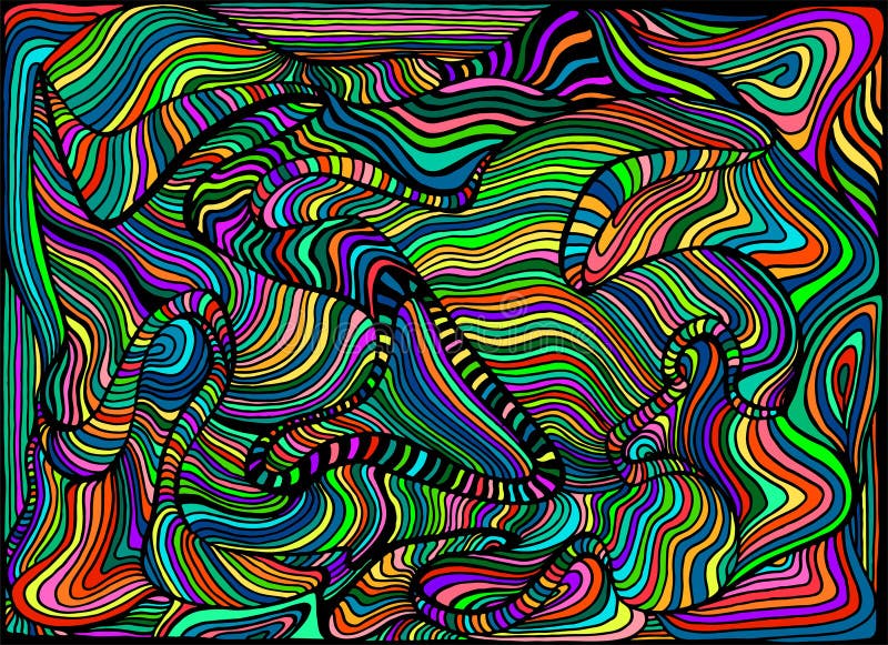 Funky Motley Abstract Lines Art Pattern, Rainbow Multicolor Color ... Funky Motley Abstract Lines Art Pattern, Rainbow Multicolor Color ...