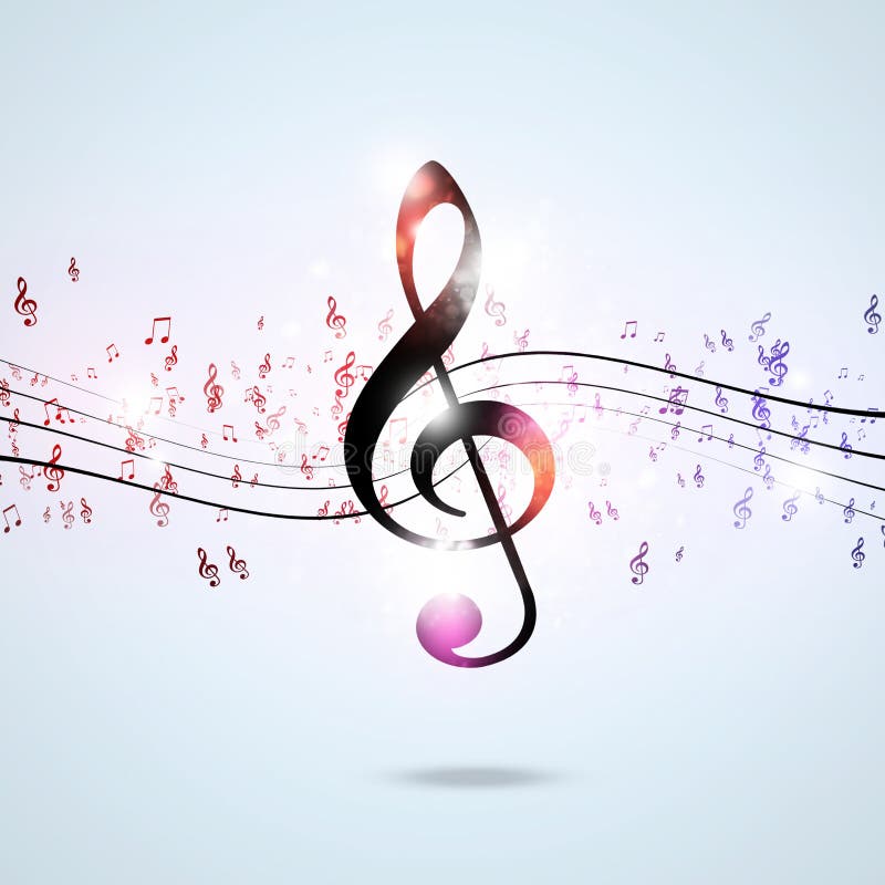 Funky Multicolor Music Notes Stock Illustration - Illustration of funky ...