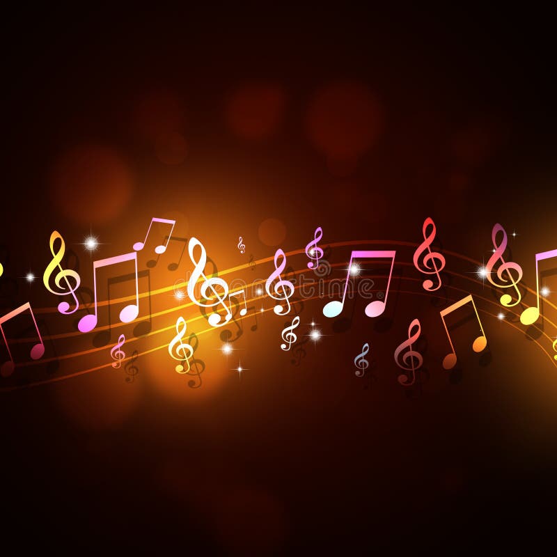 Funky Music Notes stock illustration. Illustration of dance - 64762891