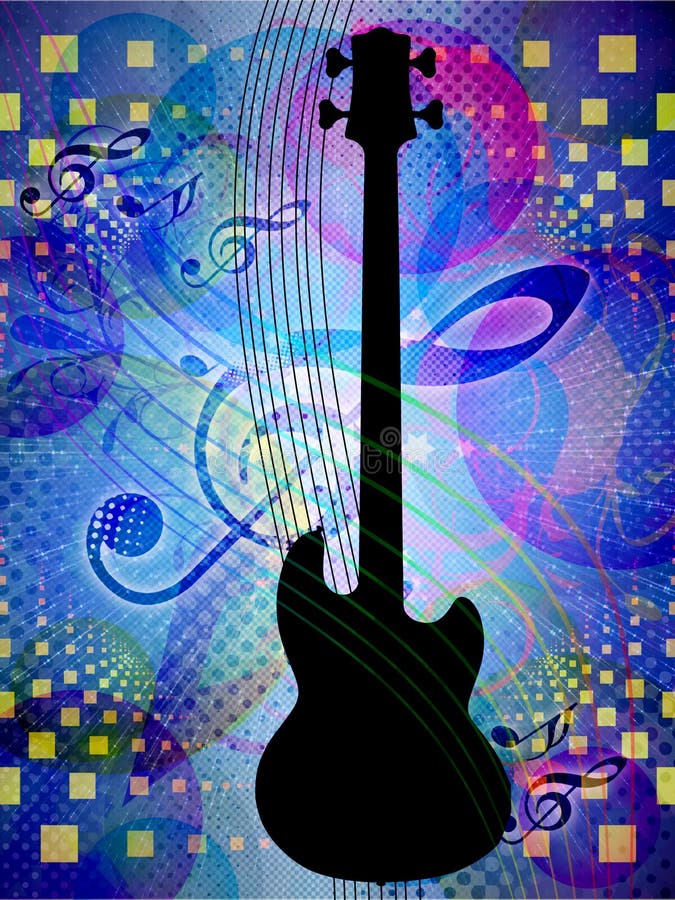 Funky Music Background With Guitar Picture. Image: 28290267
