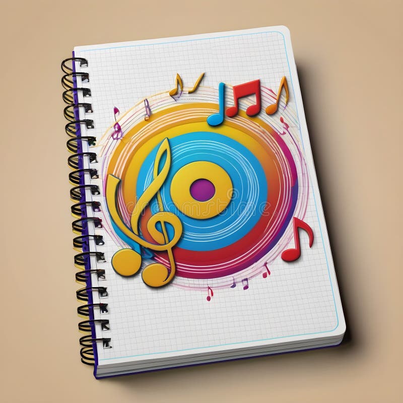 Funky Music Journal with Clipart Artwork Stock Illustration ...