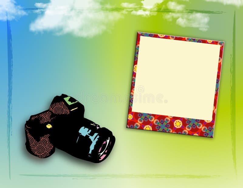 Funky Photo Frame stock illustration. Illustration of background - 832680