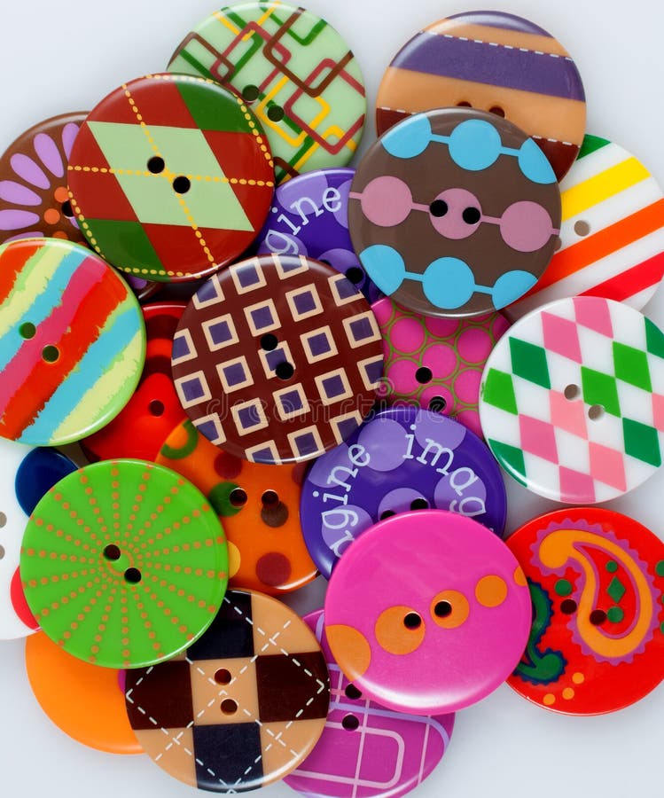 Funky pile of buttons stock image. Image of hobbyist - 48086735