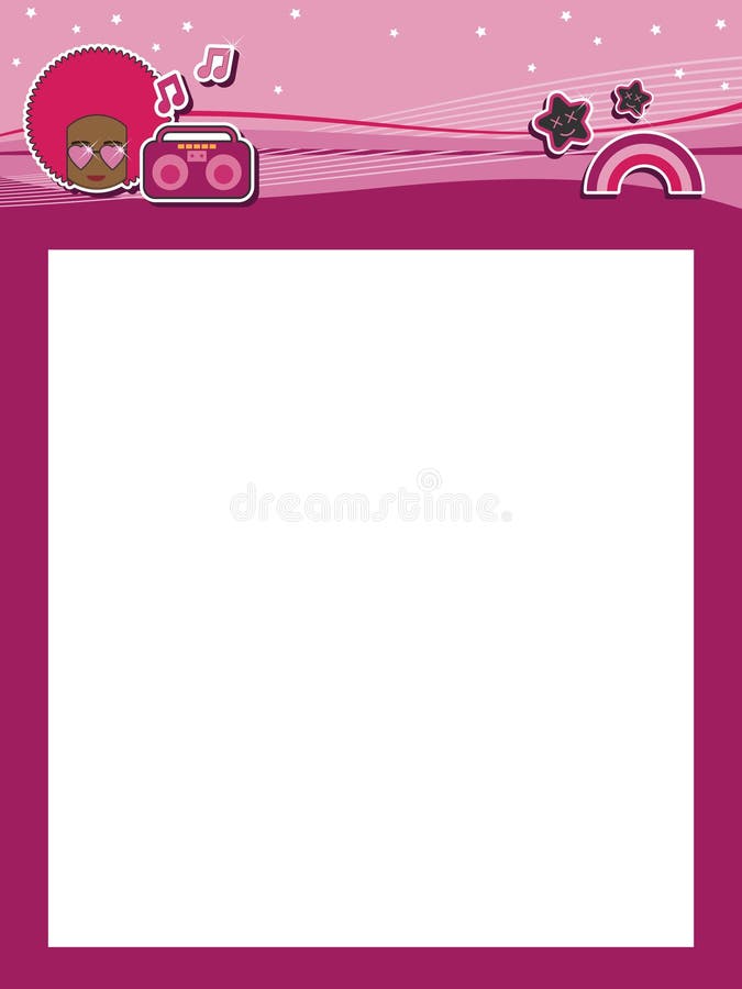 Funky pink header stock vector. Illustration of wave - 16572225
