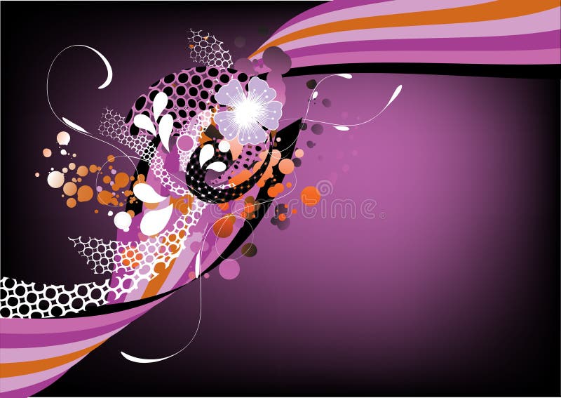 Funky purple retro graphic stock vector. Illustration of patterns - 9621119