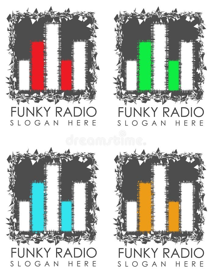 Funky radio signs stock illustration. Illustration of white - 31226292