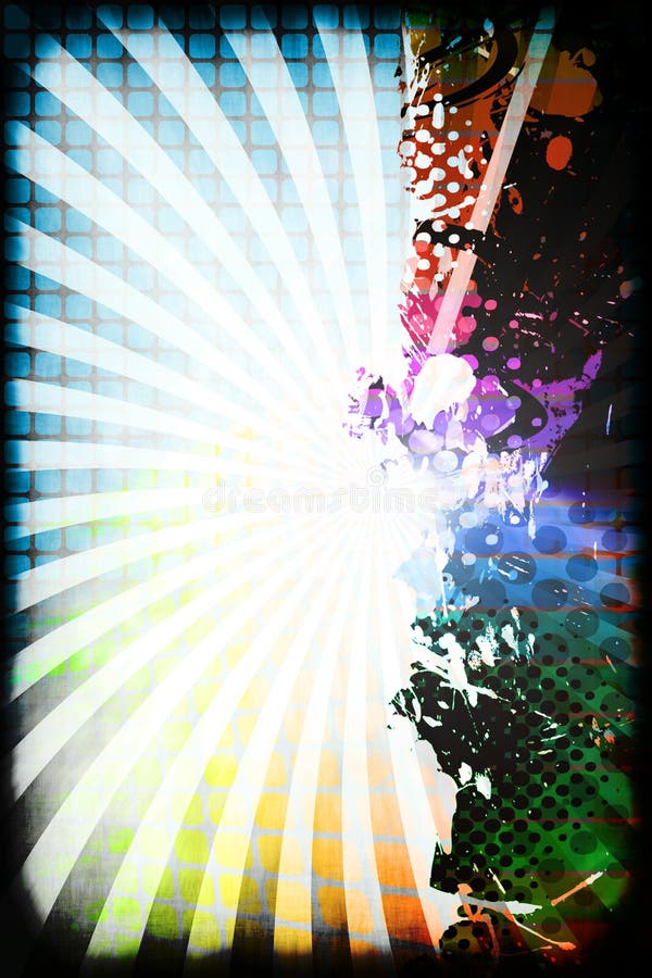 Rainbow Grunge Layout stock illustration. Illustration of frame - 11835825